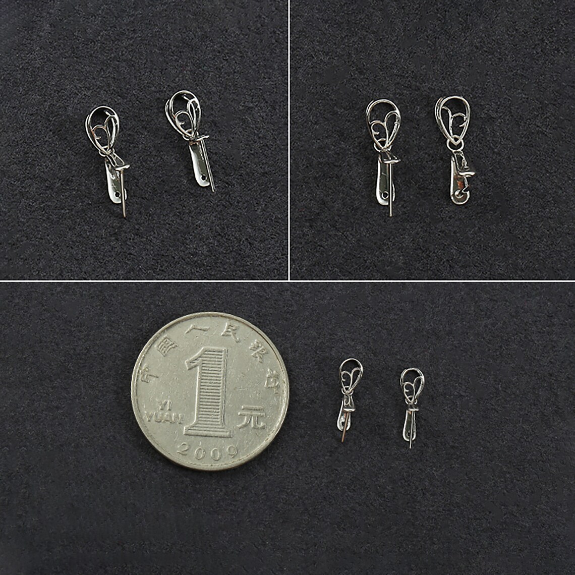 10 Styles Pendants Clasps Clips Bails - Pendant Pinch Bail - Crown Loop ...