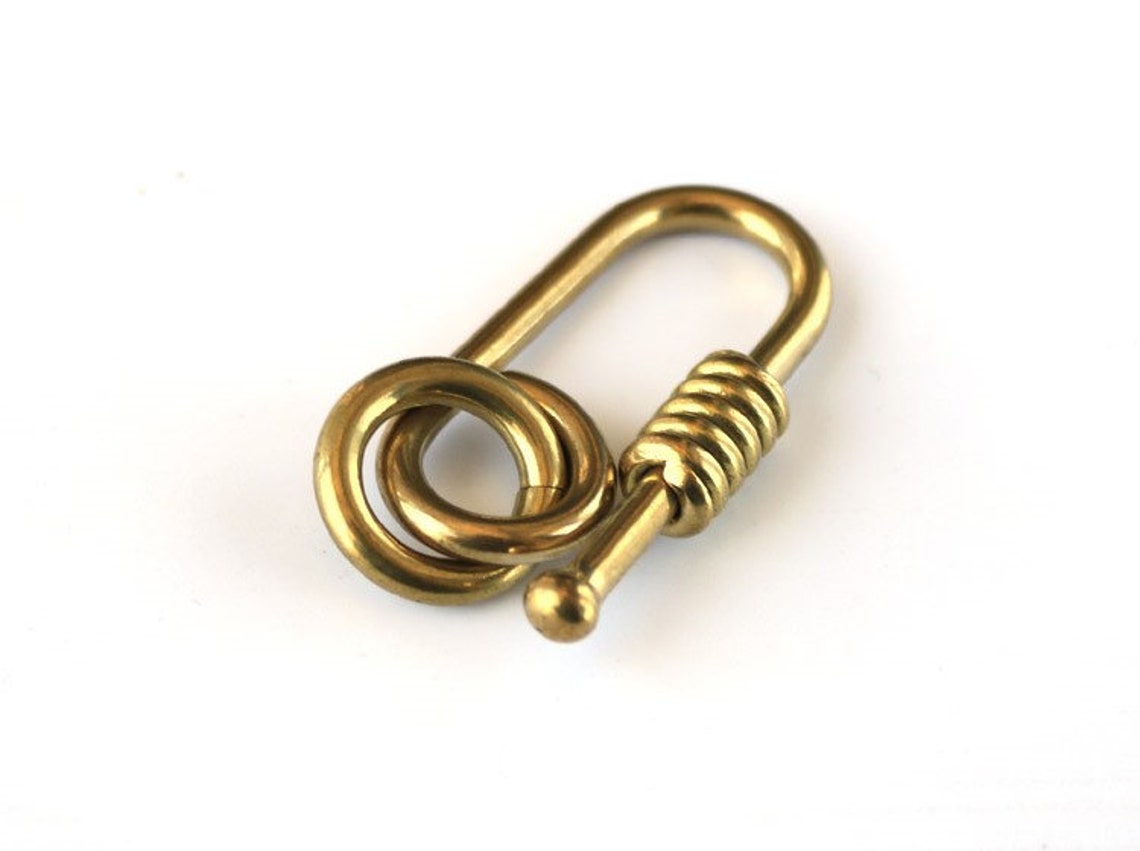 Key Chain Clap Loop Belt Brass Hook Clap Fob Carabiner Loop | Etsy