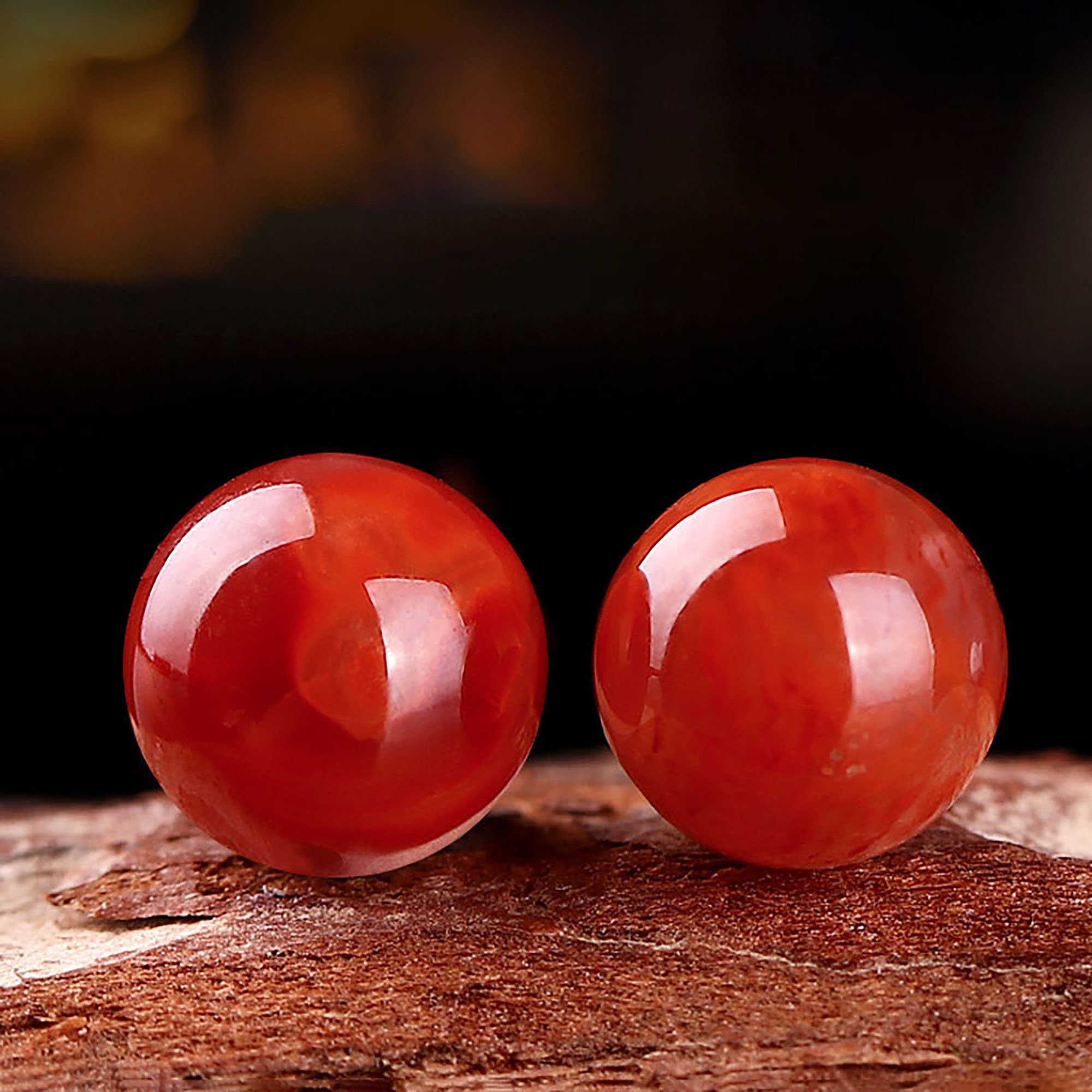 Natural South Red Agate Beads - Clear Orange Red Beads - Healing ...