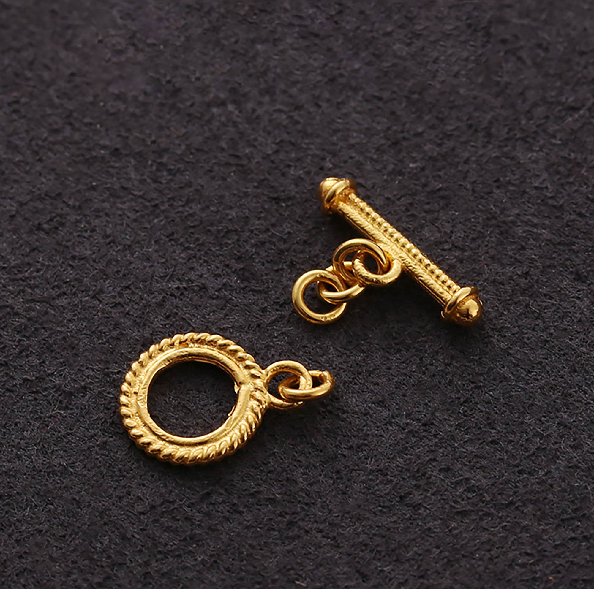 18K Gold OT Buckles - OT Toggle Clasps - Jewelry Connection - Gold ...
