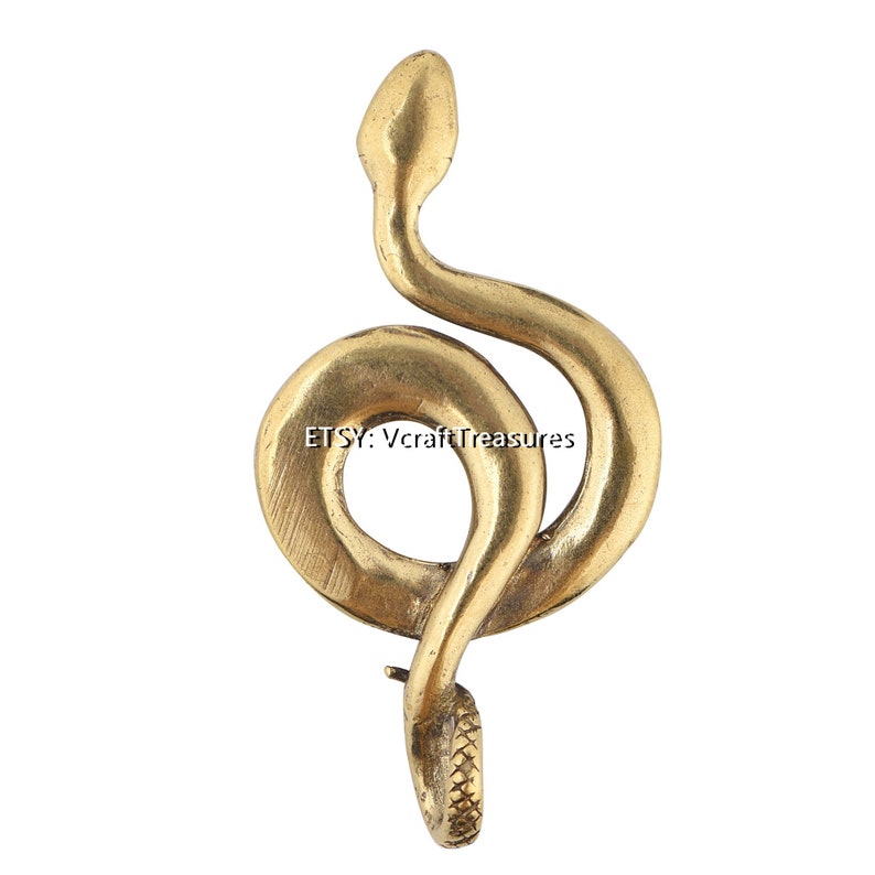 Snake Pendant Art Charm Jewelry Key Chain Keyrings Brass Chain - Etsy