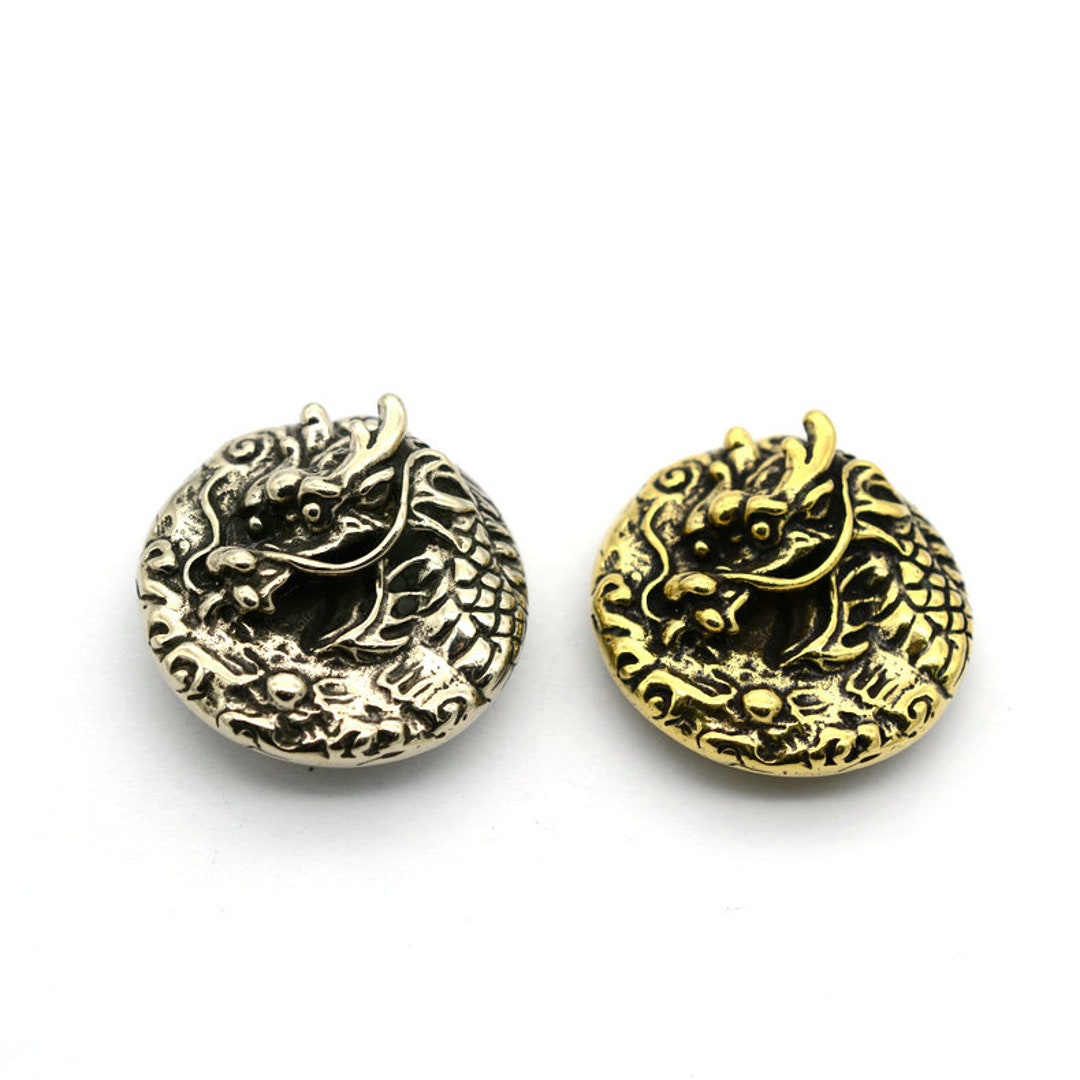 Brass Conchos Screw Back Leather Crafting Handmade Dragon Connectors 3D ...