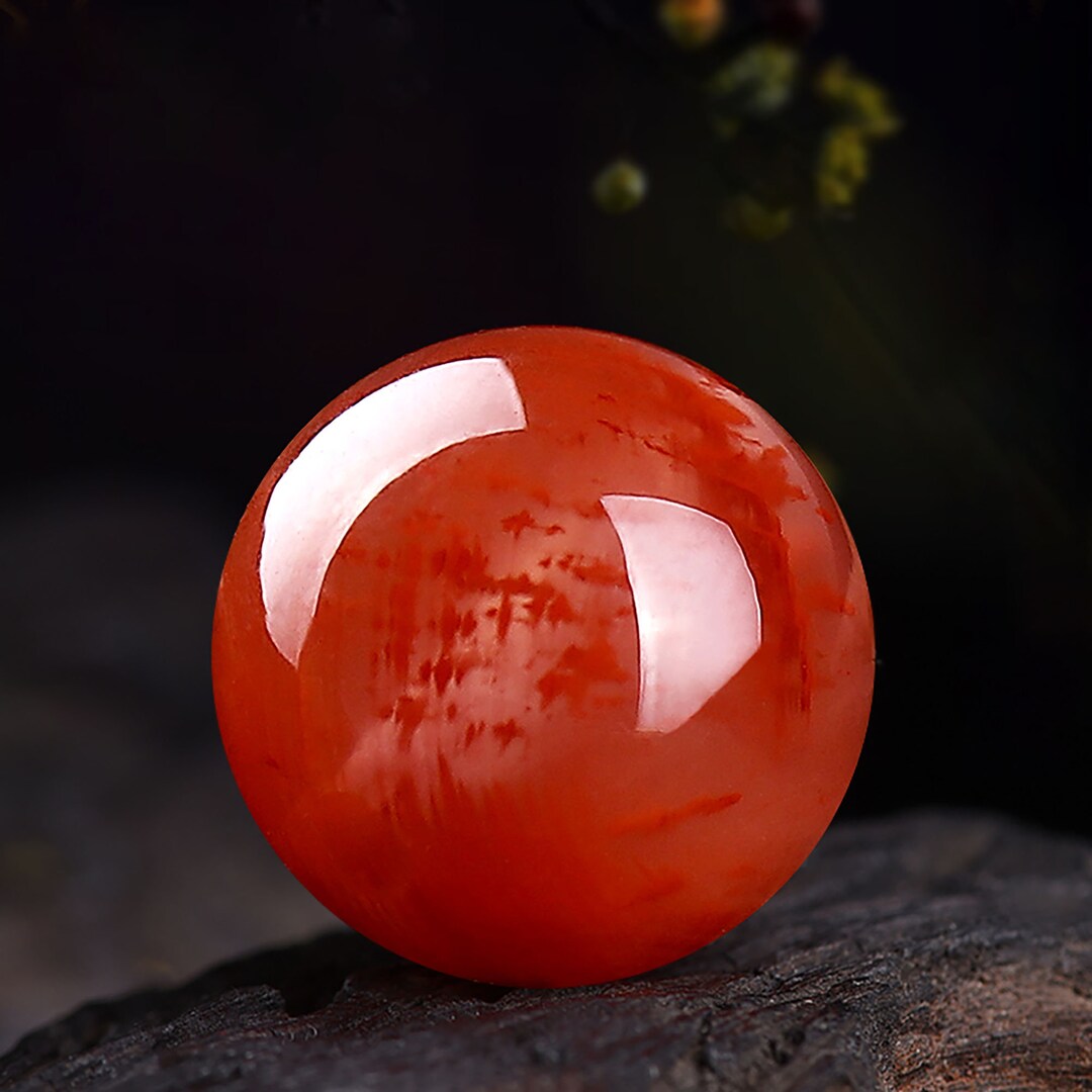 Natural South Red Agate Beads - Clear Orange Red Beads - Healing ...