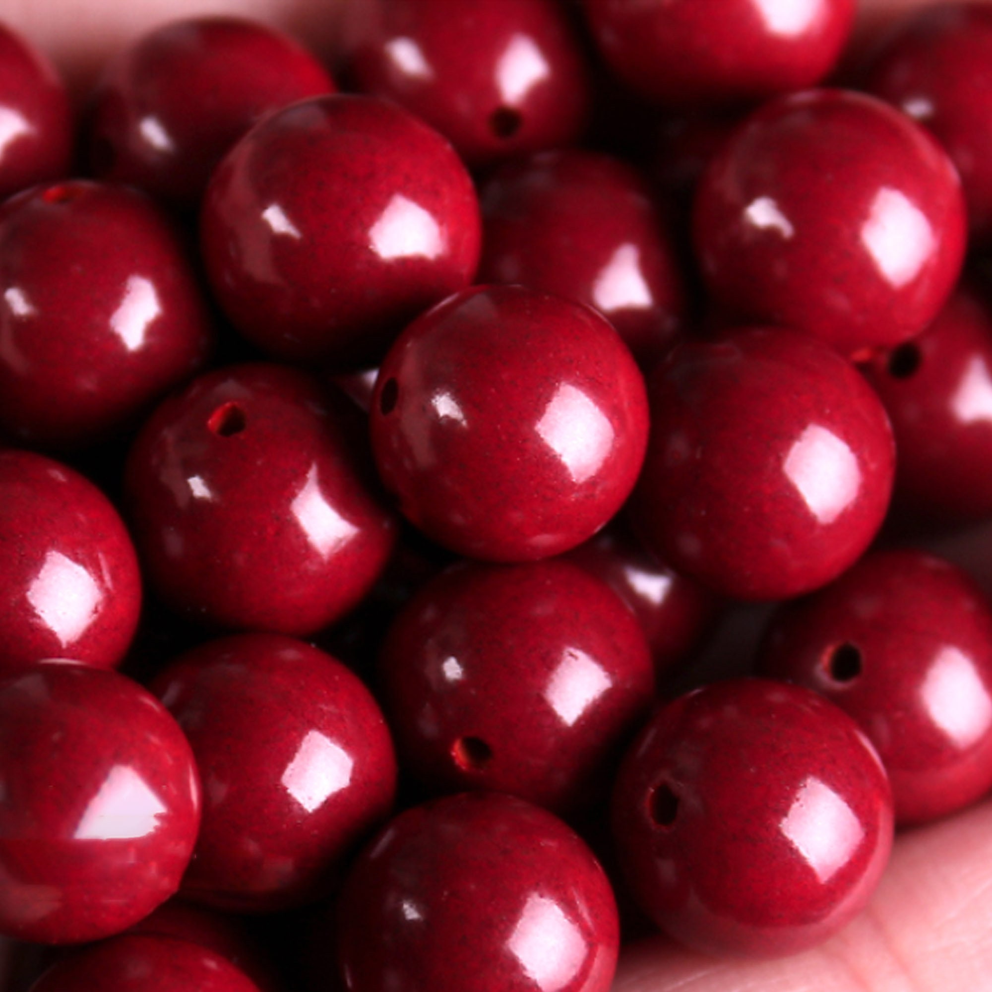 Red Cinnabrite Beads - Red Round Beads - 4mm 5mm 6mm 8mm 10mm 12mm ...