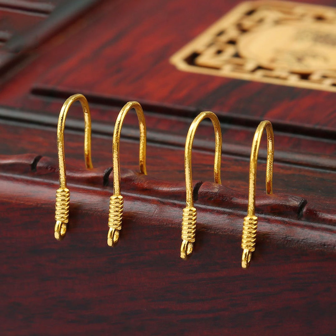 18K Gold Ear Hooks - Gold Ear Wires - Earrings Clasps - Hypoallergenic ...