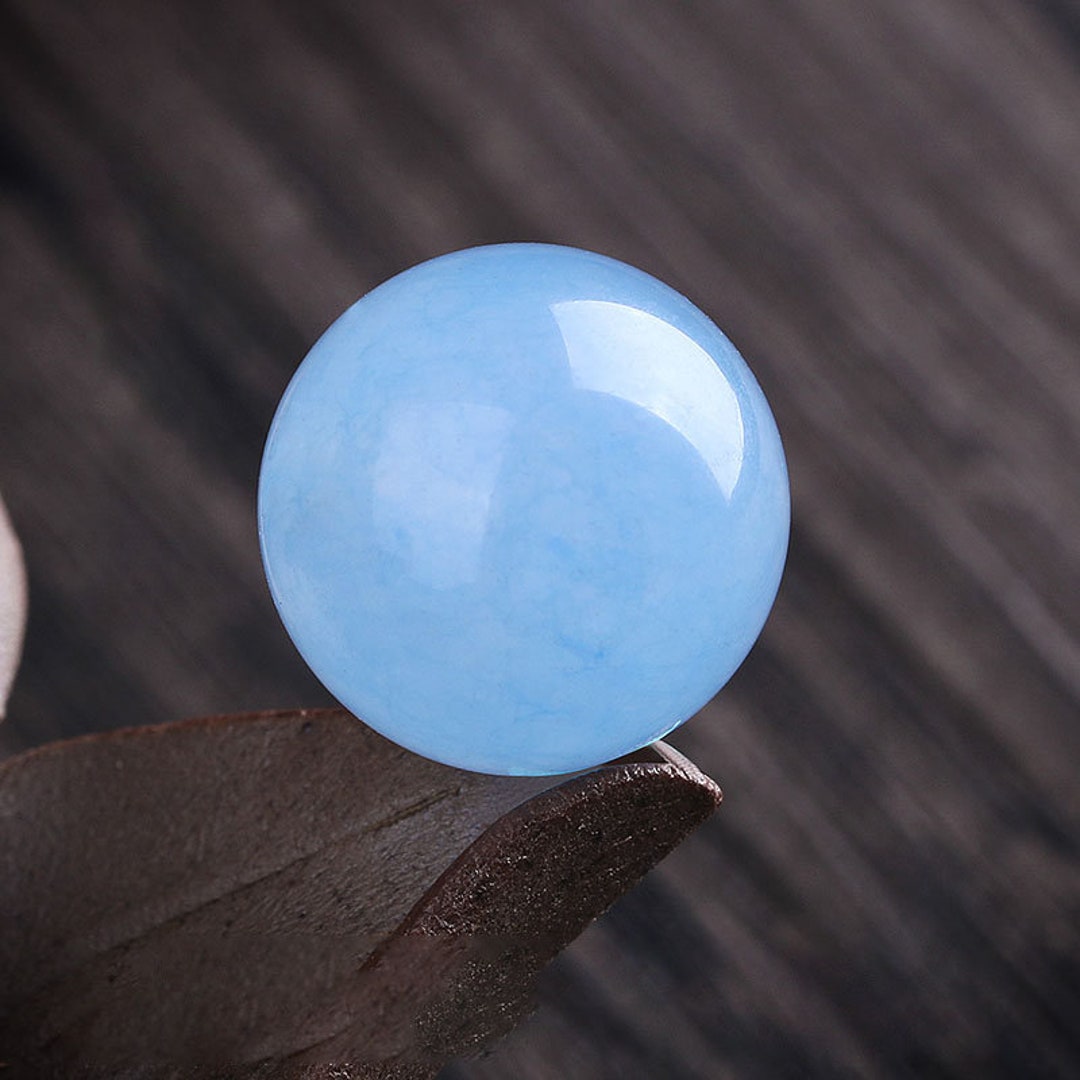 Light Blue Crystal Beads - Blue Chalcedony - Healing Bead - Smooth ...