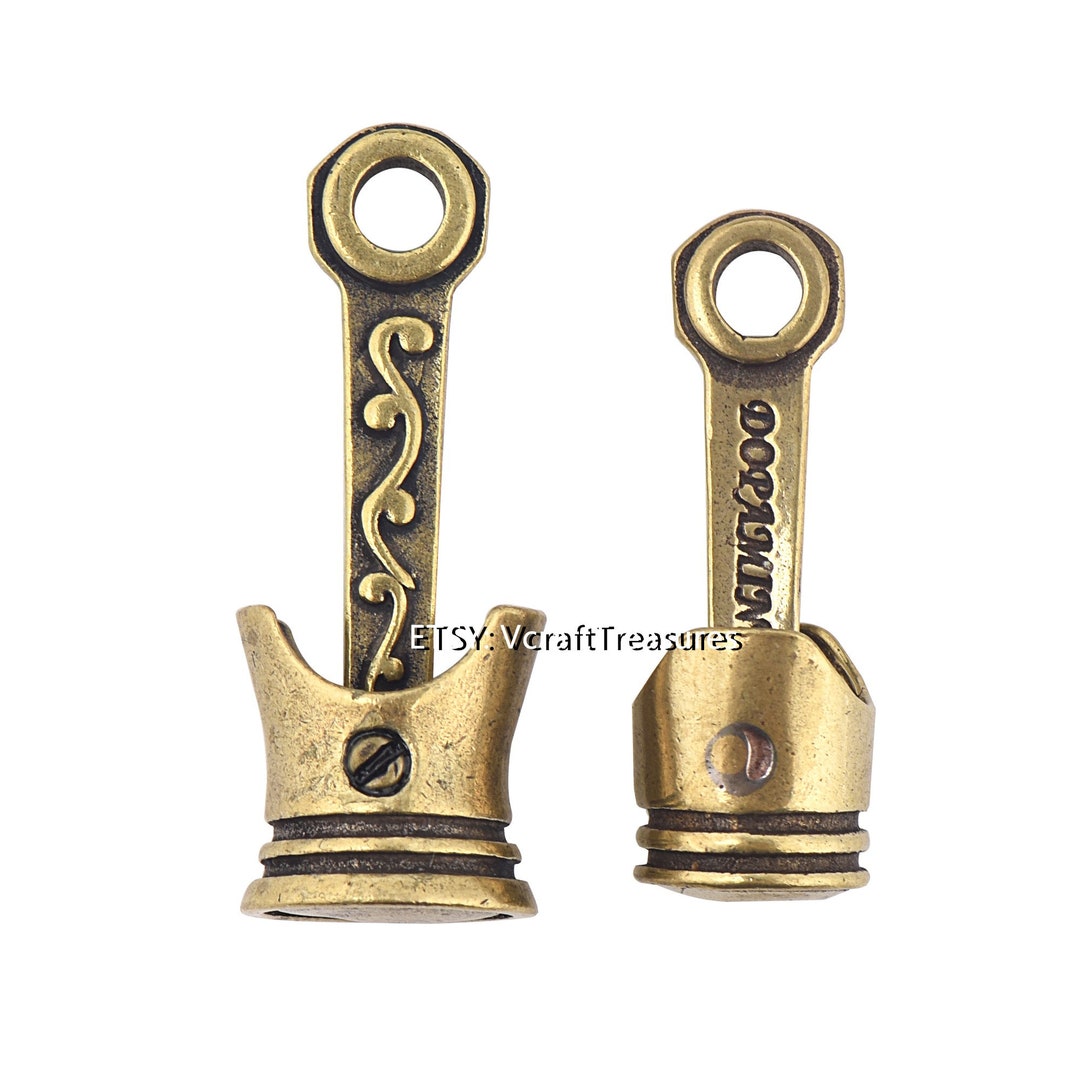 Piston Pendant Art Charm Jewelry Key Chain Keyrings Brass - Etsy
