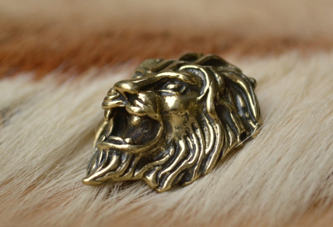 Brass Lion Concho, 2pcs, Leathercraft Embellishment, Leather Decor ...
