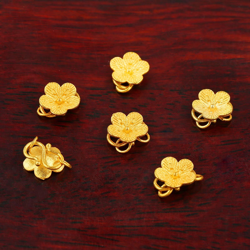 18K Gold Flower Clasp Plum Blossom Bracelet Clasp - Etsy
