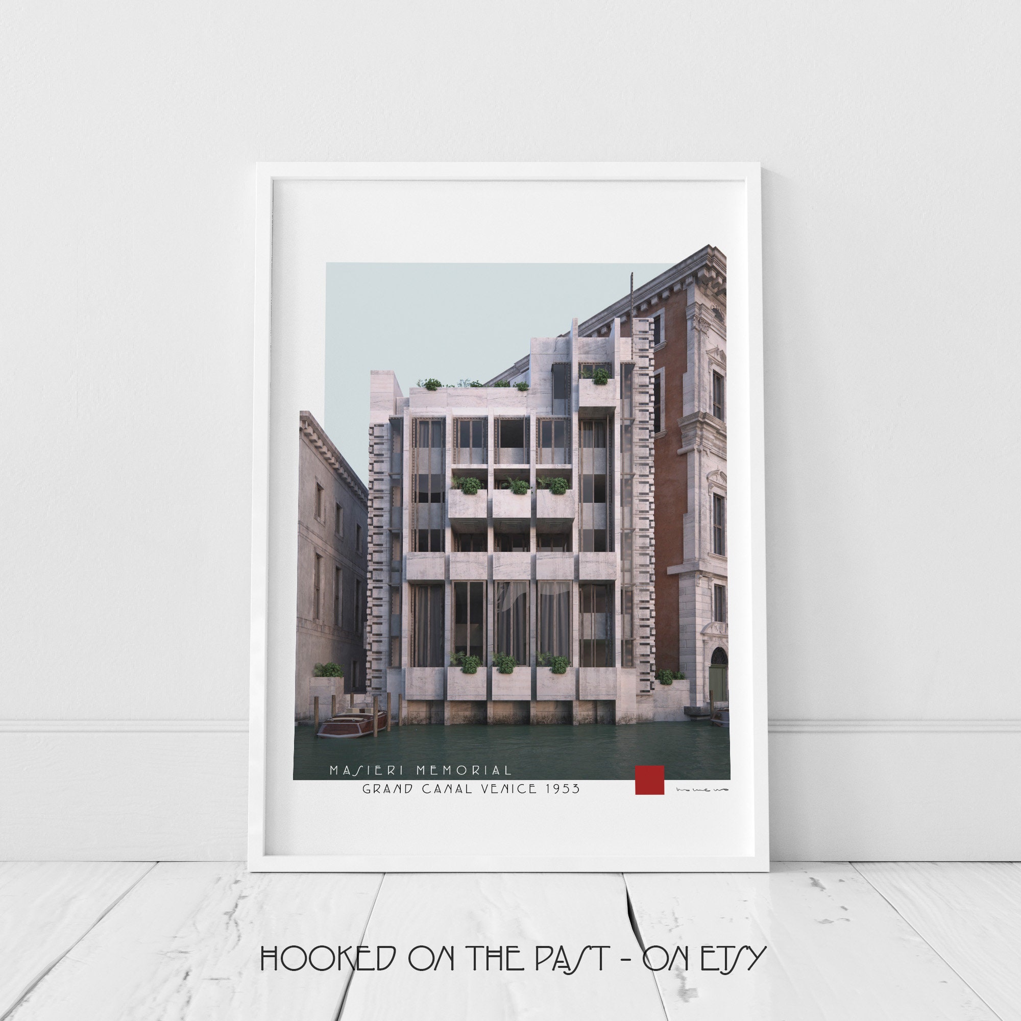 Frank Lloyd Wright Masieri Memorial Print: Venice Architecture (digital ...