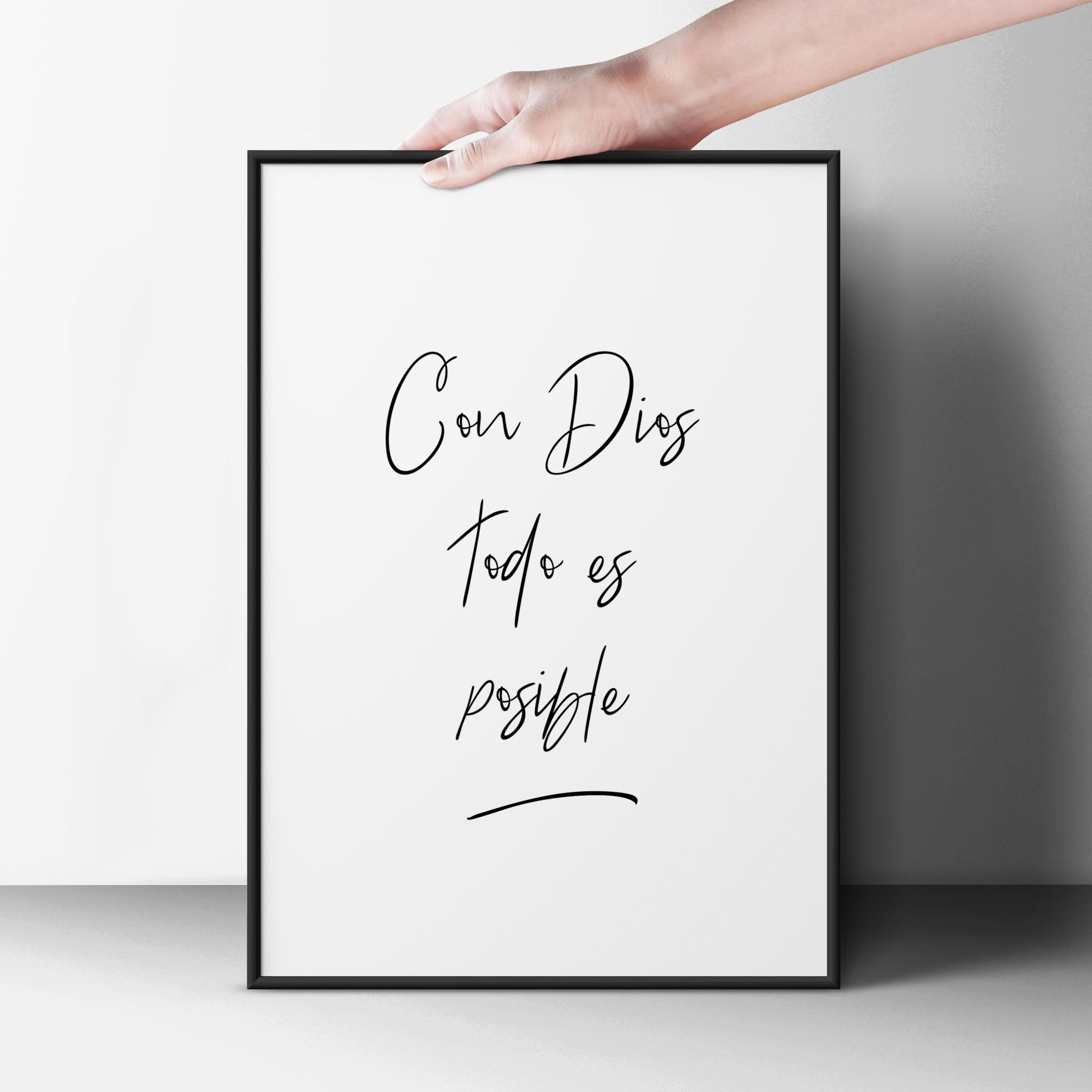 Con Dios Todo Es Posible Quote Printable Wall Art|inspirational Poster ...