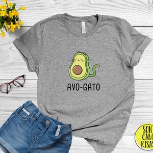 Avo-gato Cute Spanish Shirt , Camiseta Espanol , Play on Words Cartoon ...