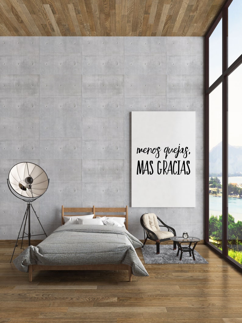 Menos Quejas, Más Gracias Quote Printable Wall Art Spanish Teacher ...