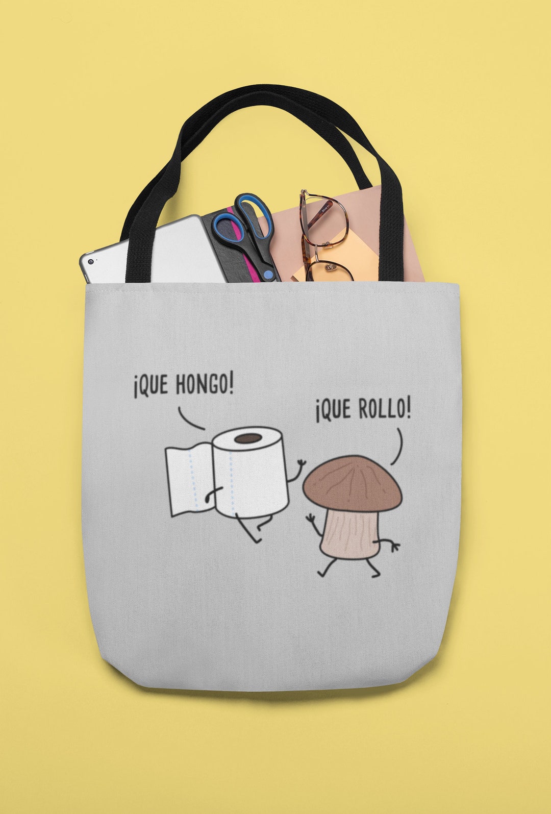 Funny que Hongo Que Rollo Spanish Tote Bag Reusable Grocery Bag Spanish ...