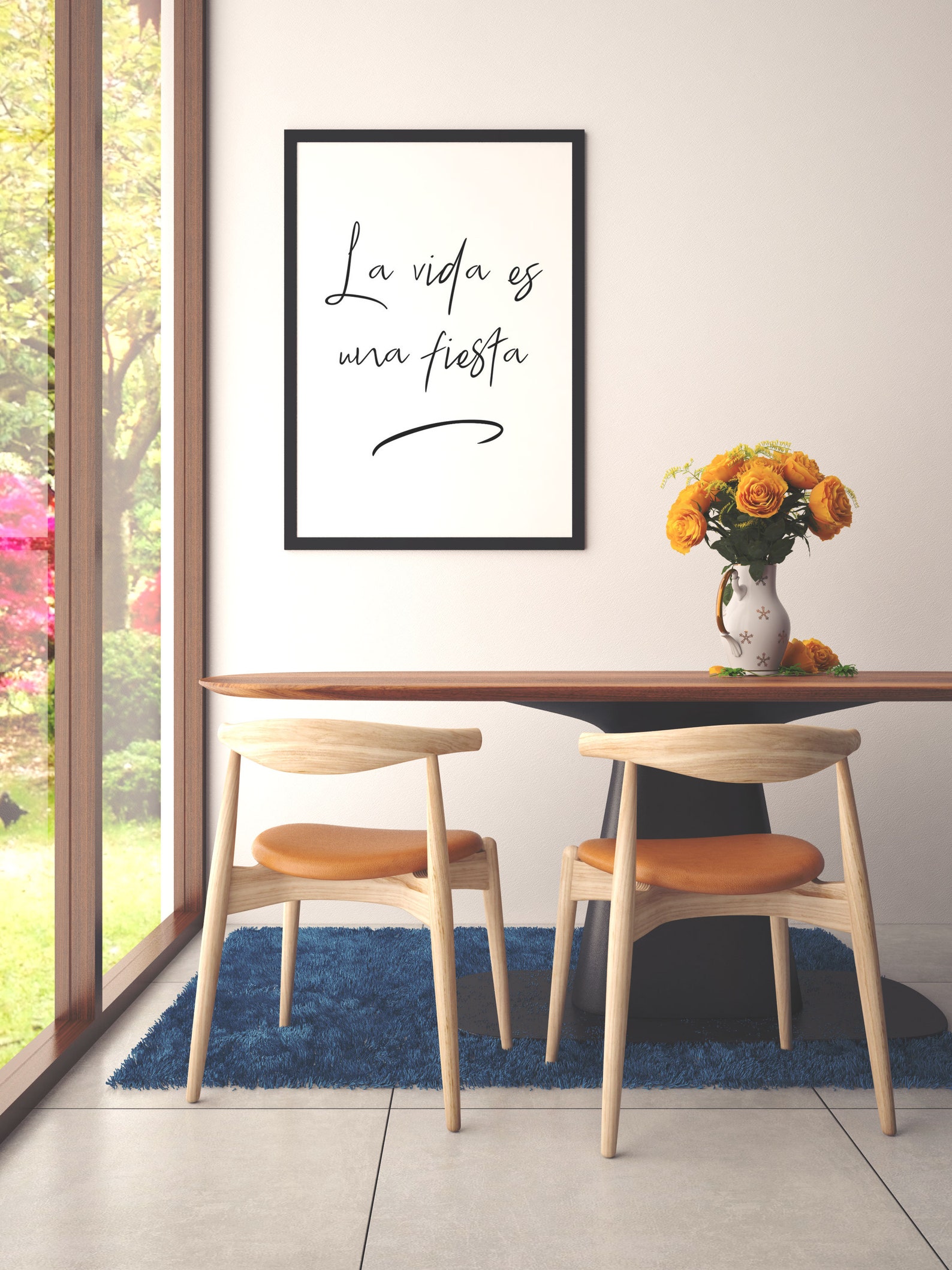 La Vida Es Una Fiesta Quote Printable Wall Art Spanish Teacher Poster ...