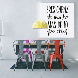 Eres Capaz De Mucho Más De Lo Que Crees Quote Printable Wall ...