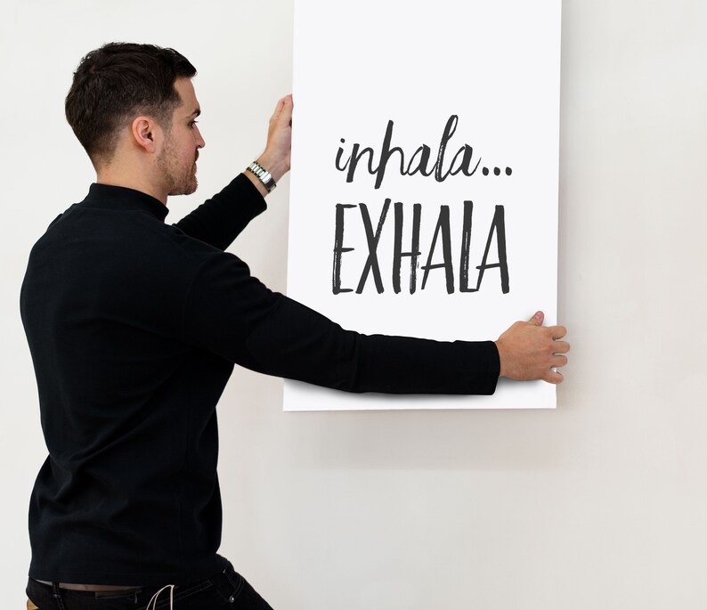 Inspirational Quote "inhala...exhala" Wall Art|printable Poster|spanish ...