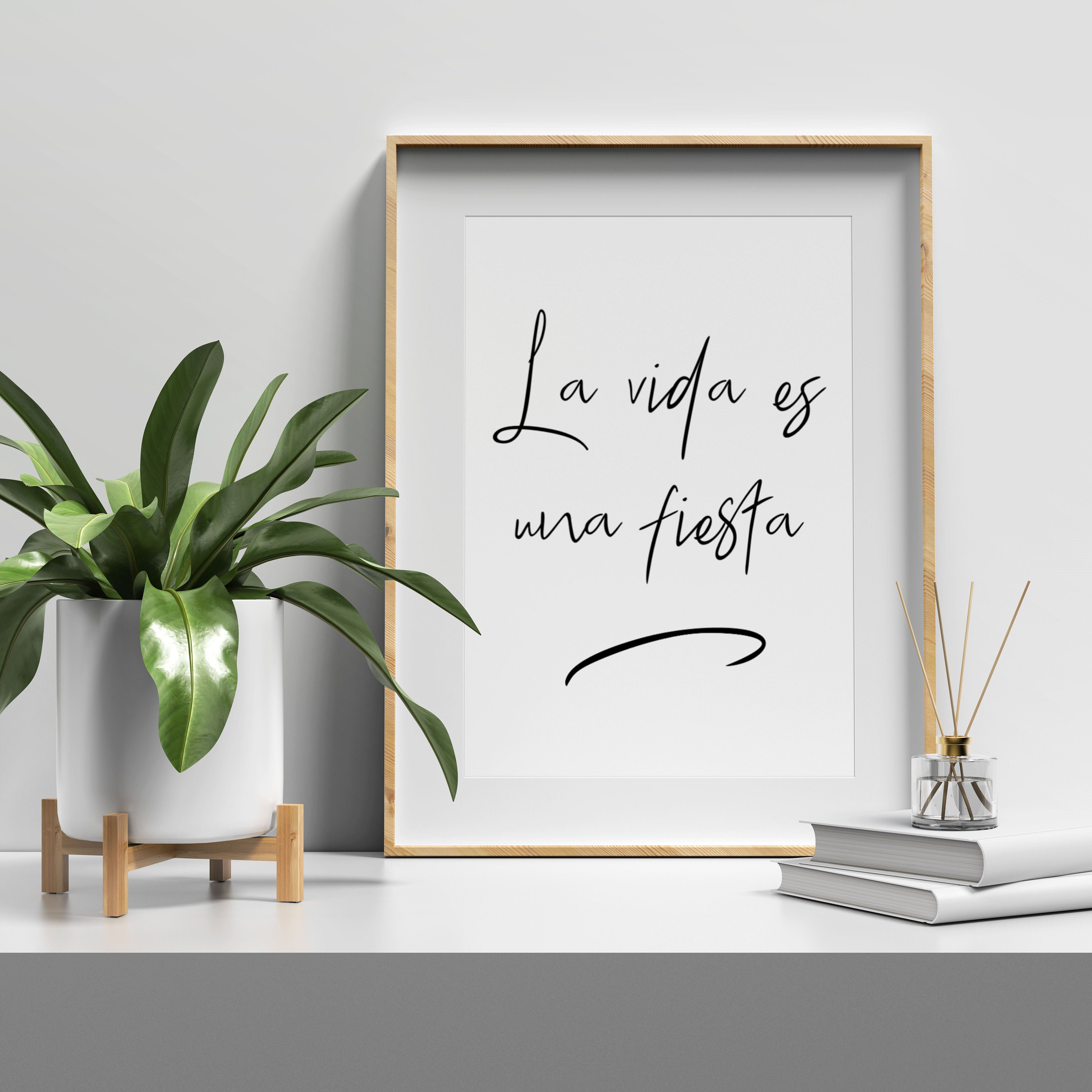 La Vida Es Una Fiesta Quote Printable Wall Art Spanish Teacher Poster ...