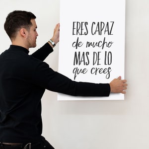Eres Capaz De Mucho Más De Lo Que Crees Quote Printable Wall ...