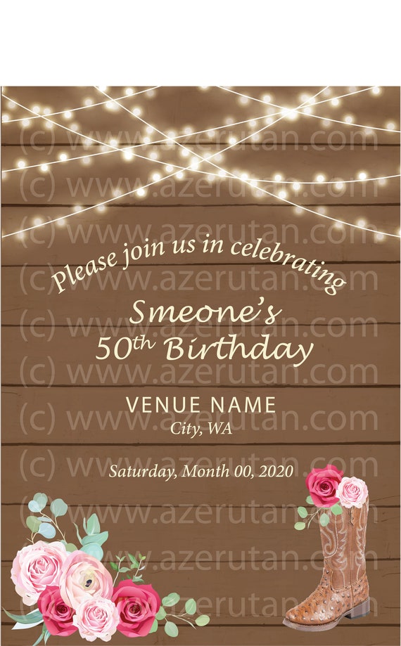 Western Invitation - Etsy