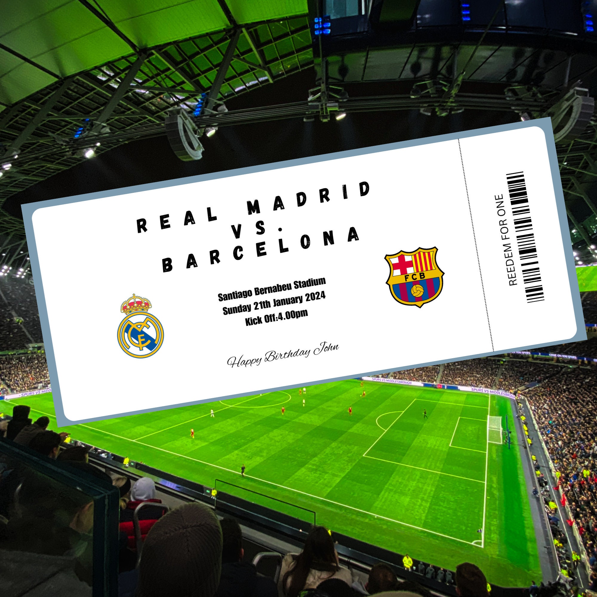 Football Ticket Gift | Football Tickets | Football Birthday Ticket ...