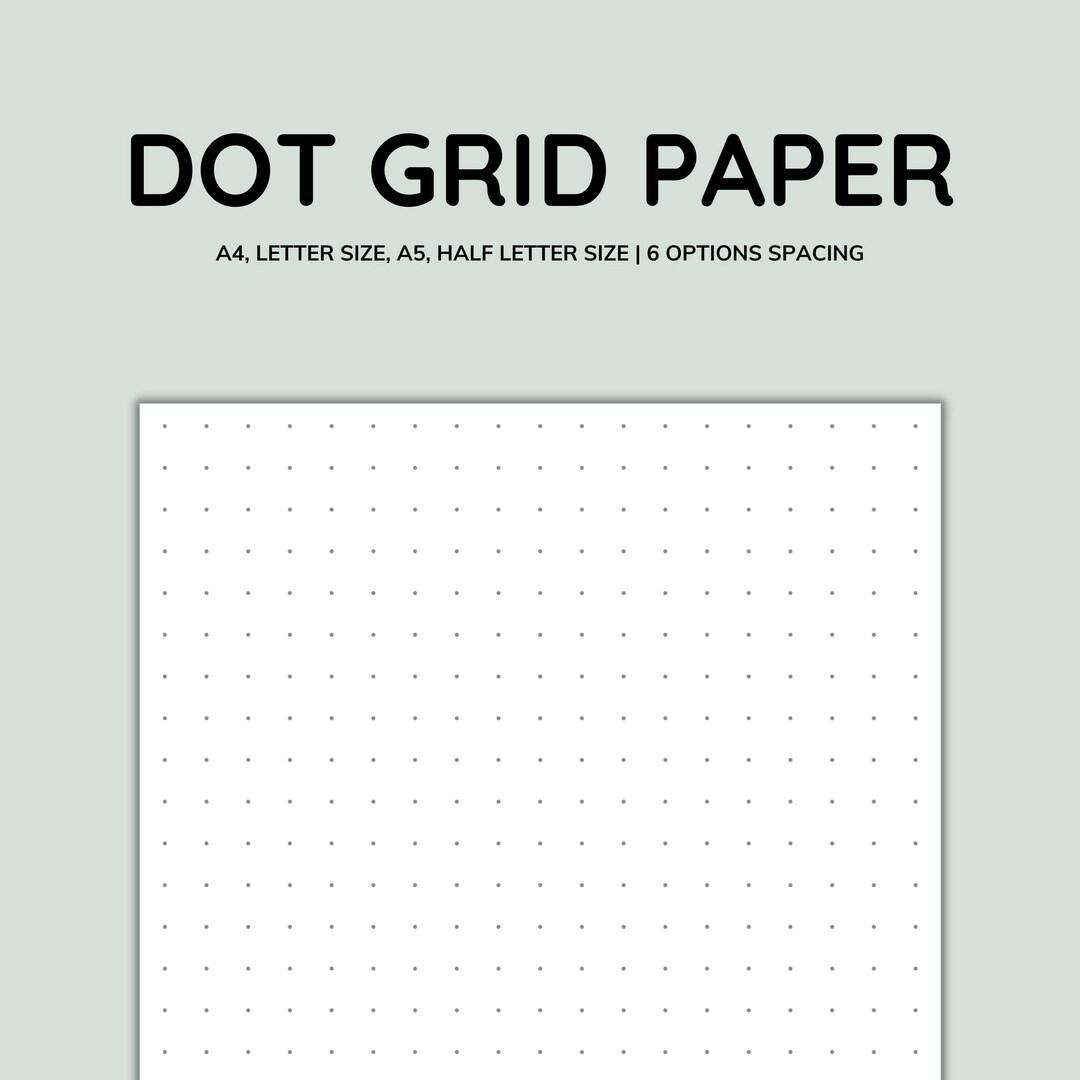Dot Grid Paper Bundle Printable Instant Download PDF A4, A5, Letter ...