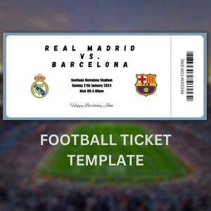 Football Ticket Gift | Football Tickets | Football Birthday Ticket ...