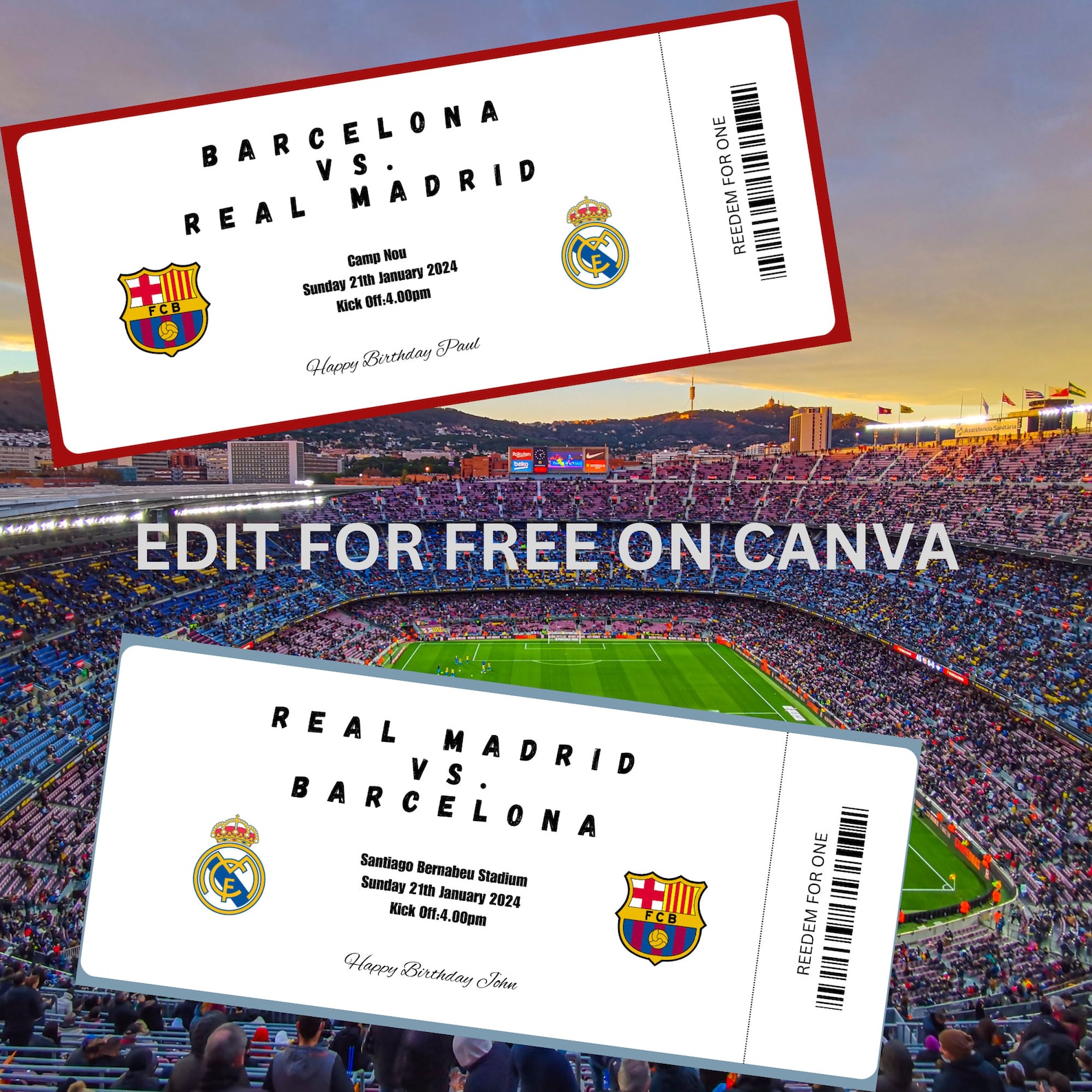 Football Ticket Gift | Football Tickets | Football Birthday Ticket ...