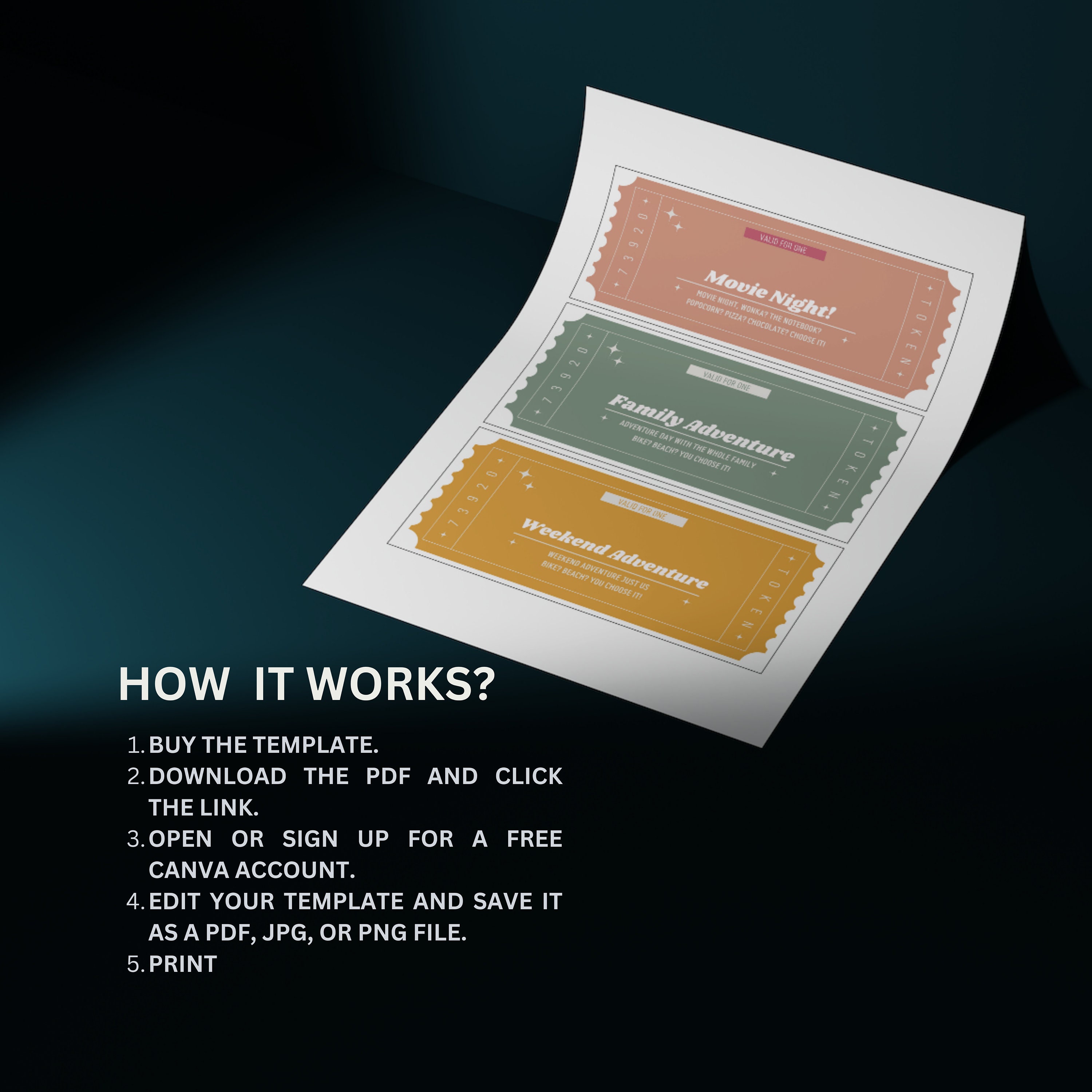 Retro Editable Coupon Template, Printable Birthday Coupons, Anniversary ...