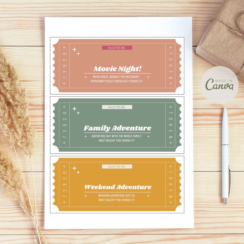 Retro Editable Coupon Template, Printable Birthday Coupons, Anniversary ...