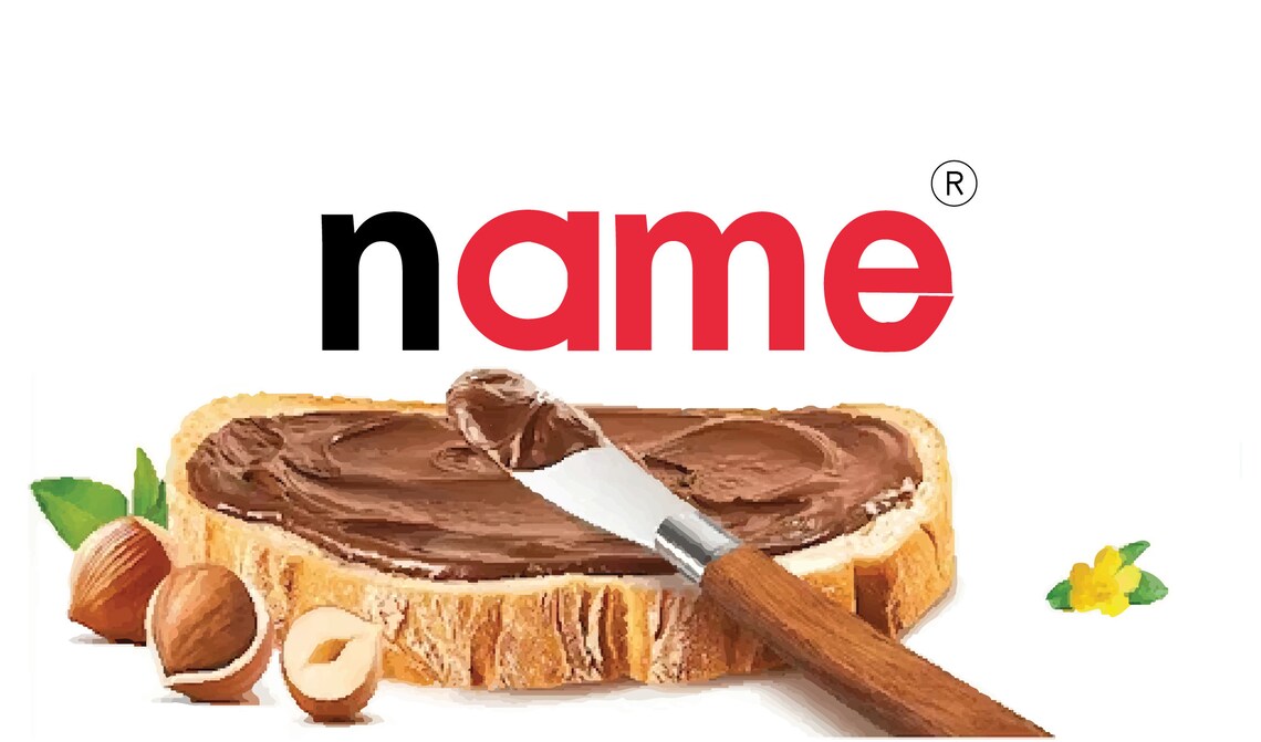 Personalized Printed Nutella Label Digital Nutella Jar Label Instant ...