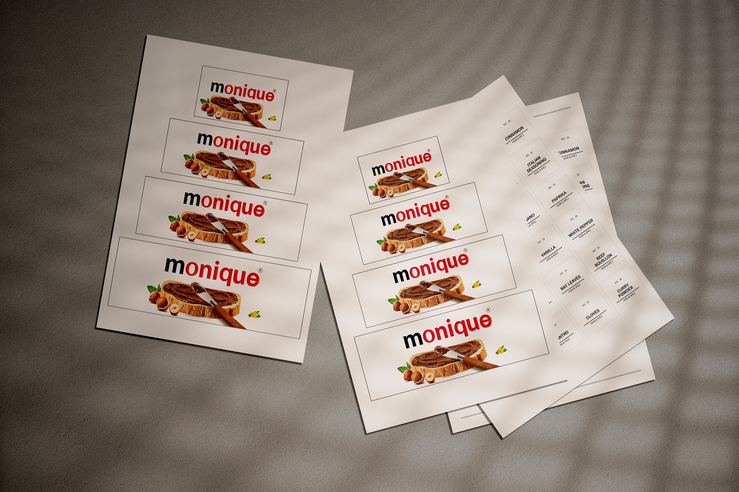 Personalized Printed Nutella Label | Digital Nutella Jar Label ...