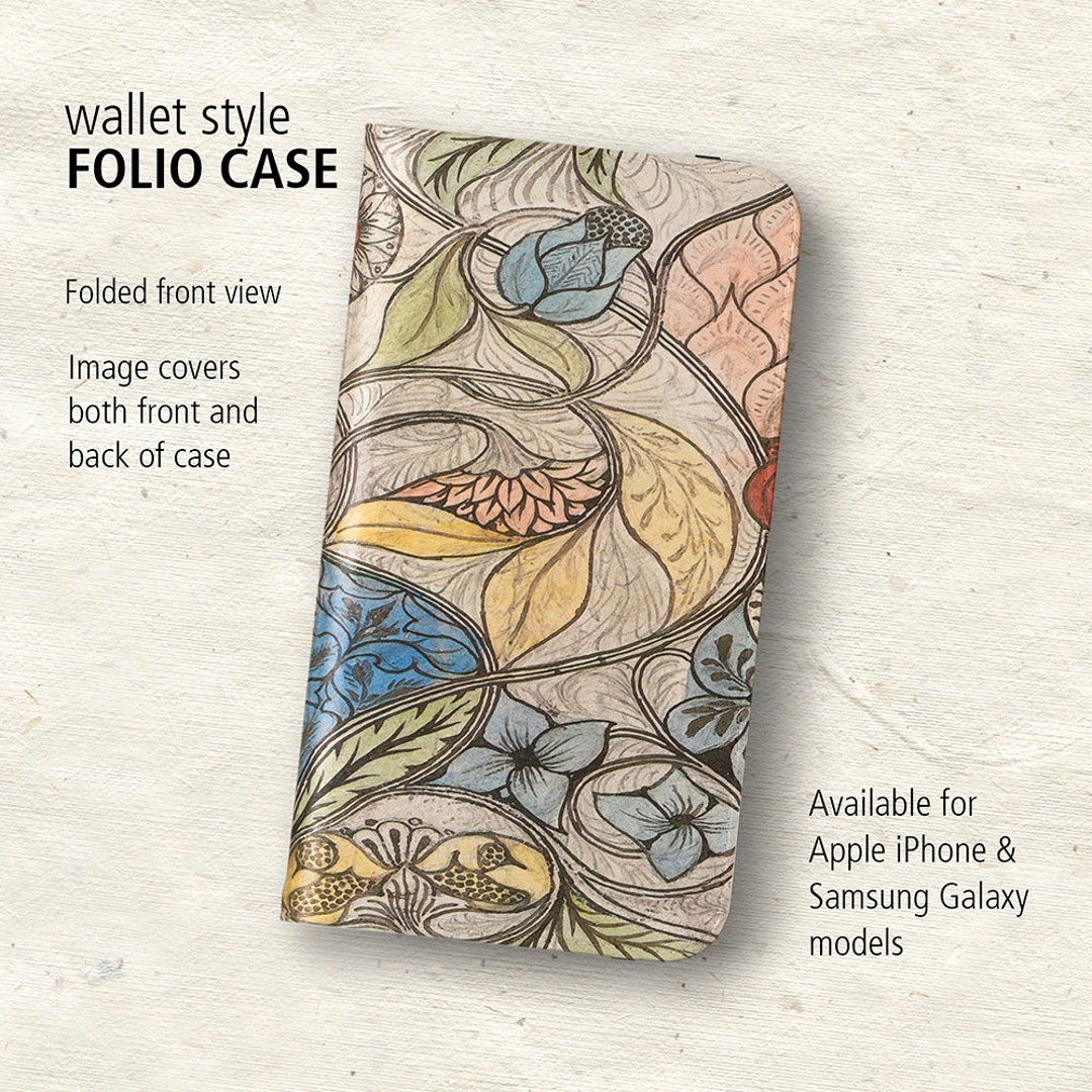 Folio Phone Case - William Morris - Sketch - Wallet Style - Apple ...
