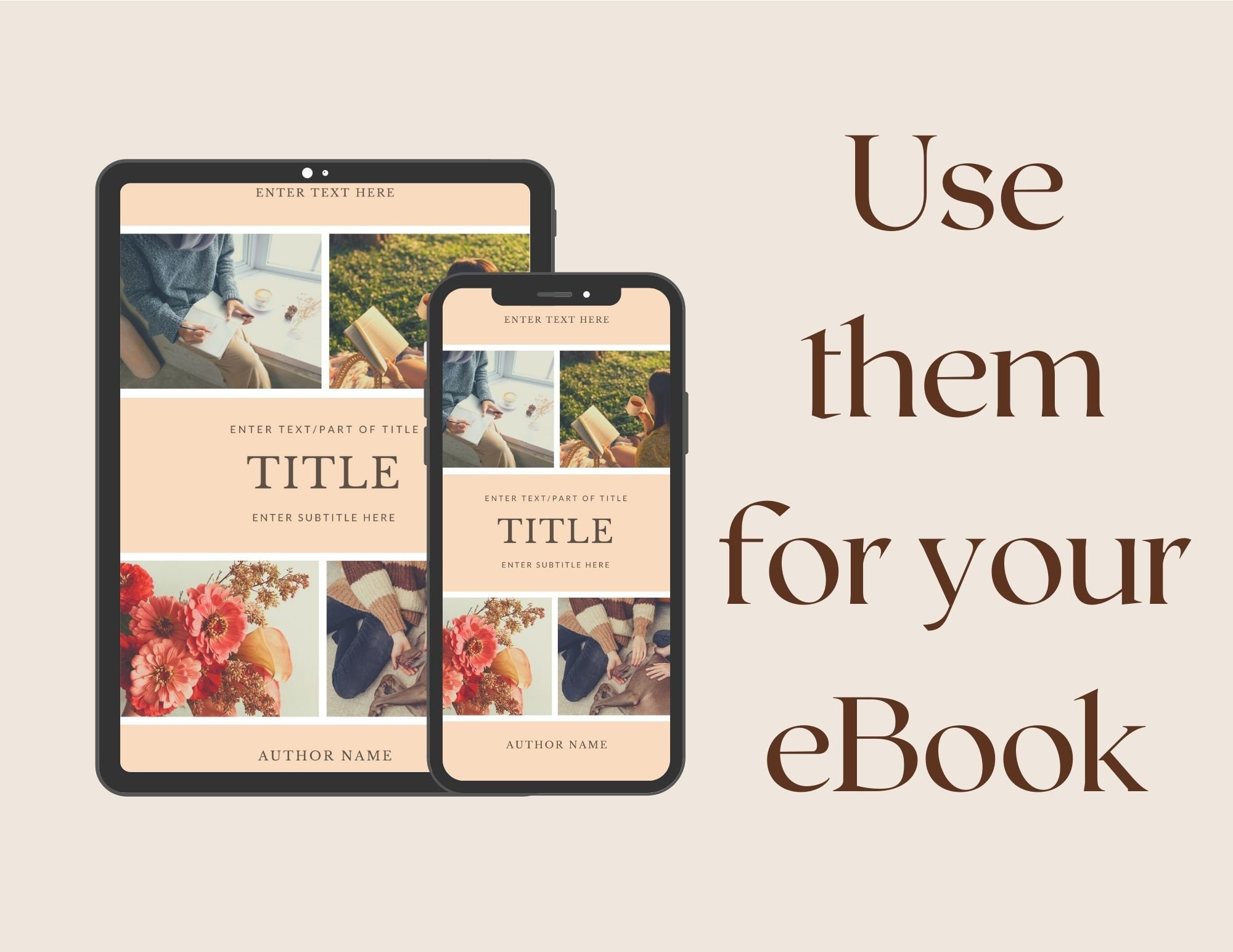6 Book Cover Templates | Edit on Canva - Etsy