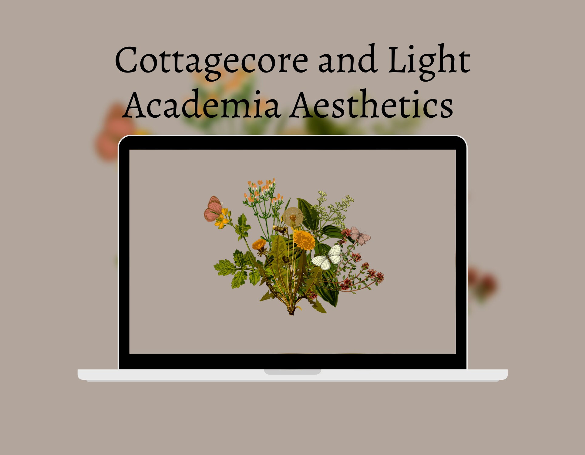 10 Cottagecore, Light Academia Desktop Wallpapers - Etsy