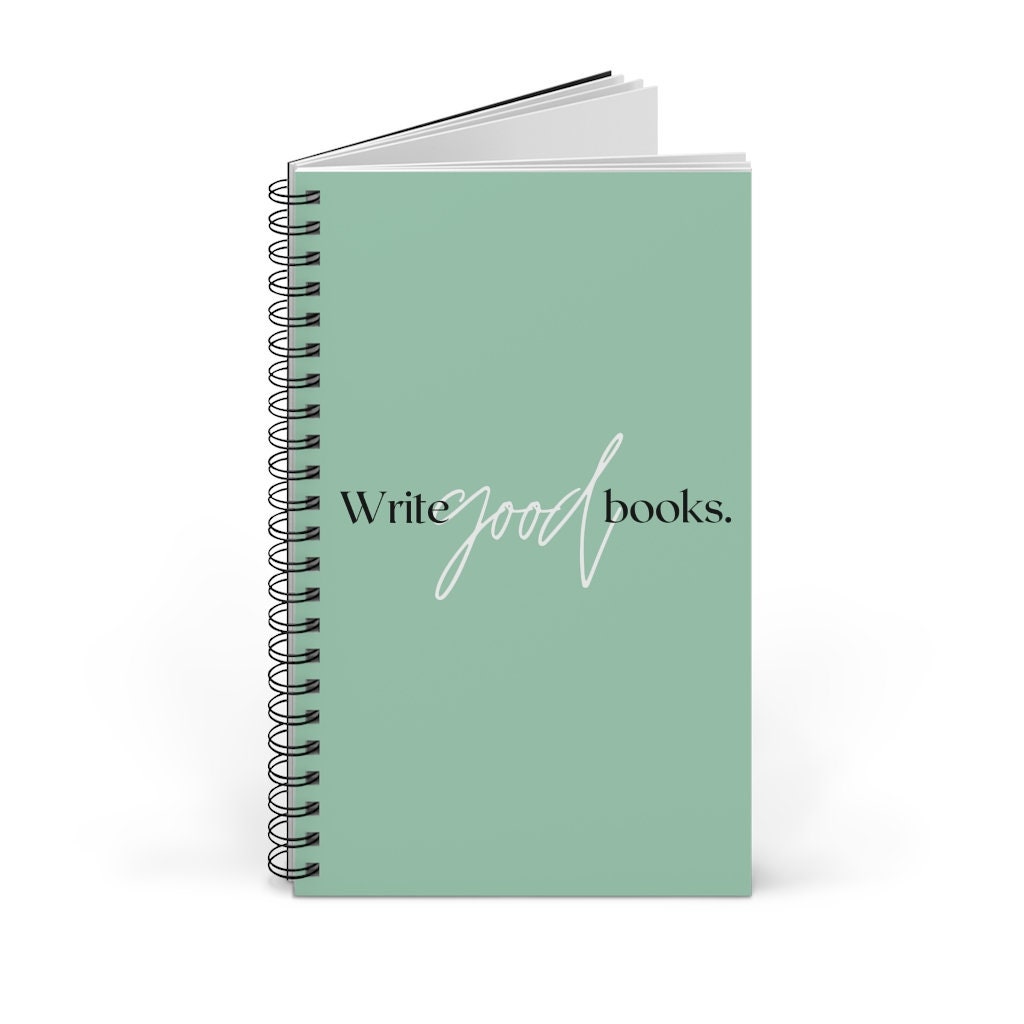 Green Spiral Journal Write Good Books - Etsy UK