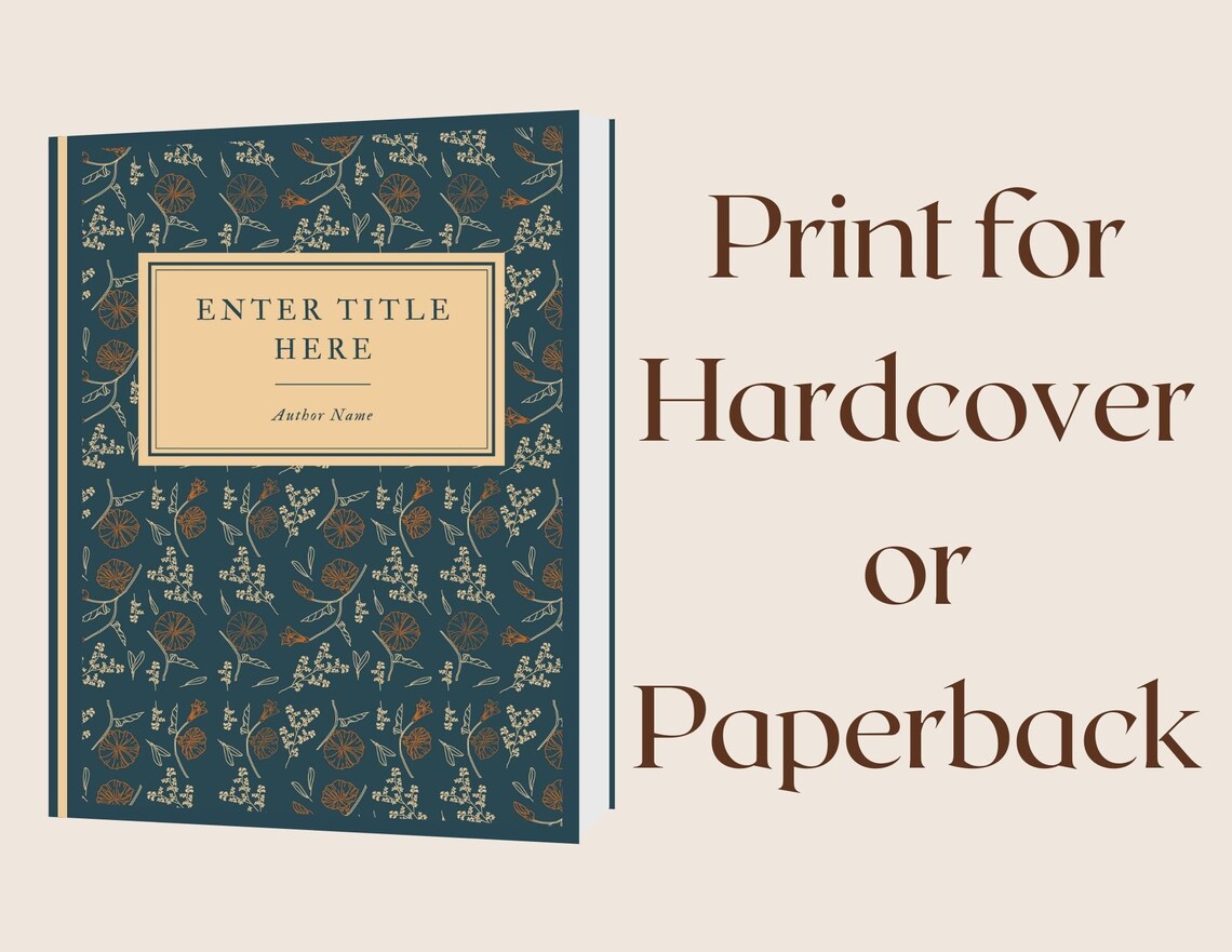 6 Book Cover Templates | Edit on Canva - Etsy