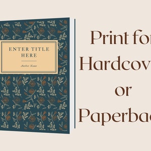 6 Book Cover Templates | Edit on Canva - Etsy