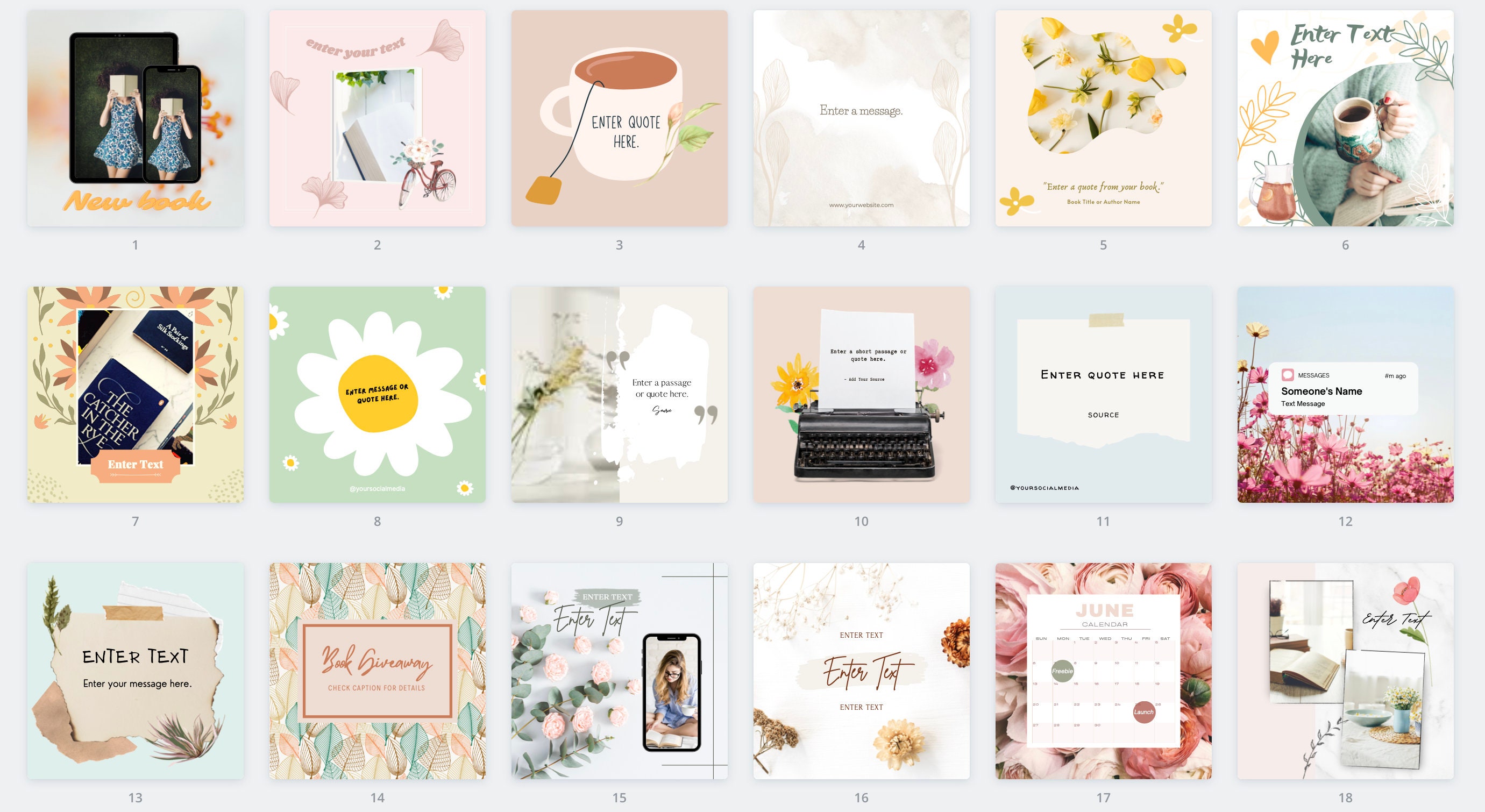 20 Cottagecore Instagram Templates for Writers Canva | Etsy UK