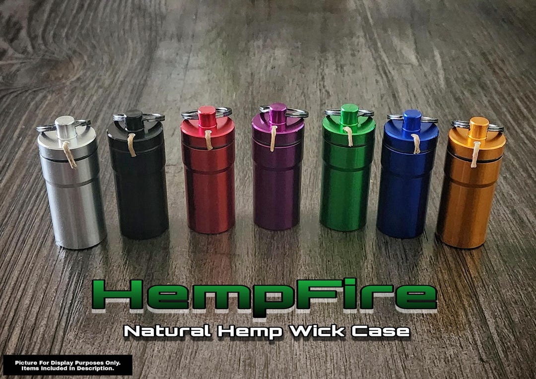 Skcreations Hempfire Portable Mini EDC Hemp Wick Aluminum Container ...