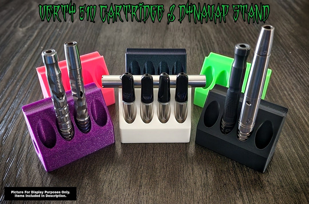 Skcreations VERTY Dynavap Cartridge Stand 4 Vertical Storage Slots W ...