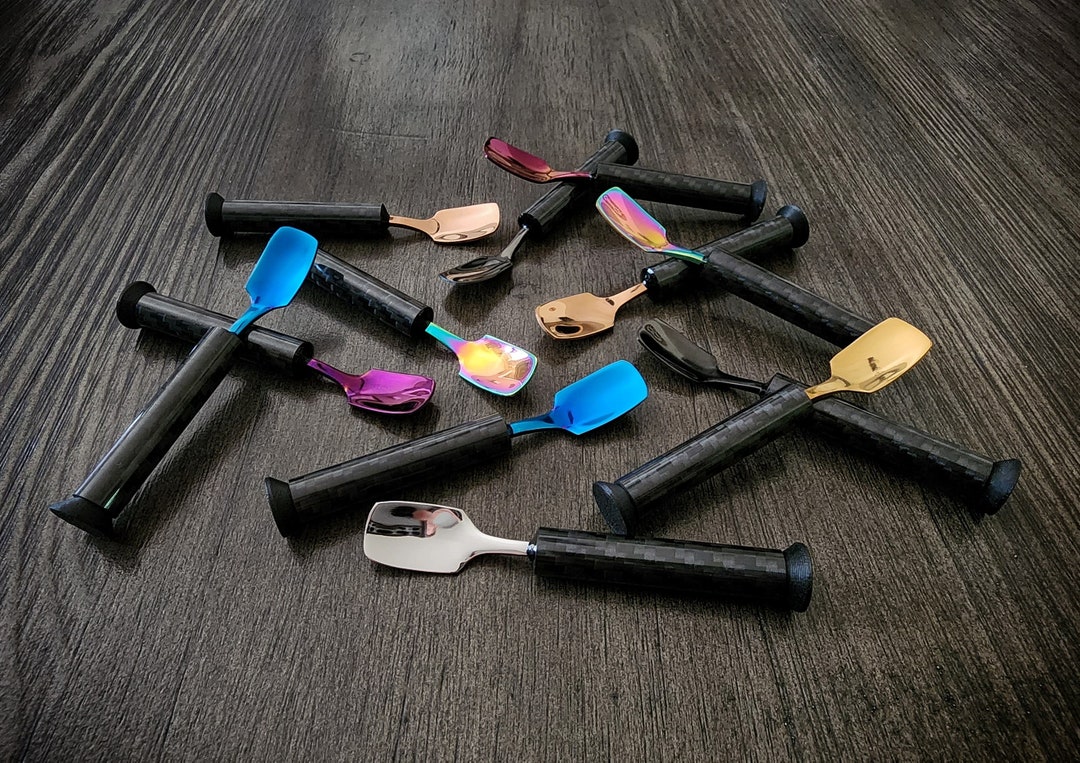 Skcreations Carbon Fiber Handle Metal Grinder Scoop & Tamper Magnetic ...