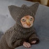 Yellow Cat Hat Hand Knit Sphynx Cat Accessories Pet Winter Beanie for ...