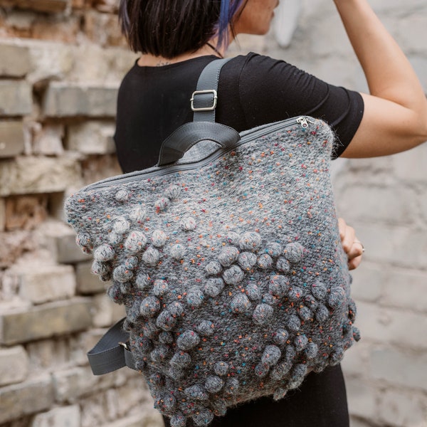 Wool Backpack - Etsy