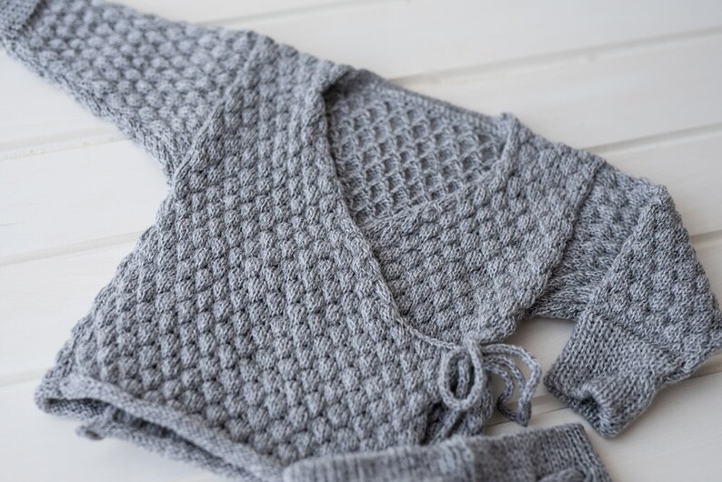 Knit Baby Outfit Newborn Knit Set of Pants and Sweater Merino - Etsy