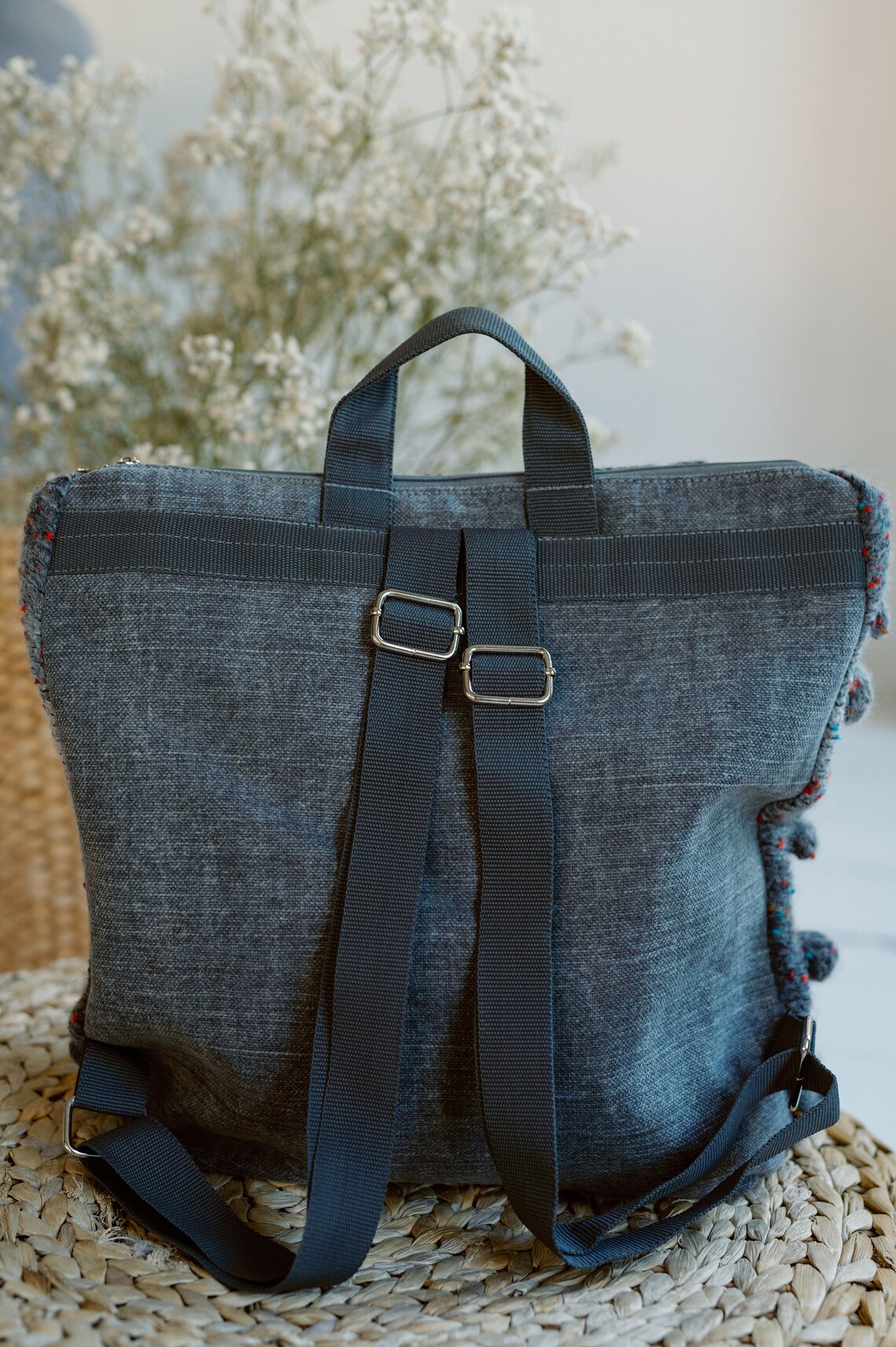 Popcorn Knit Backpack Wool Knitted Bag Hand Knit Rucksack Cute - Etsy