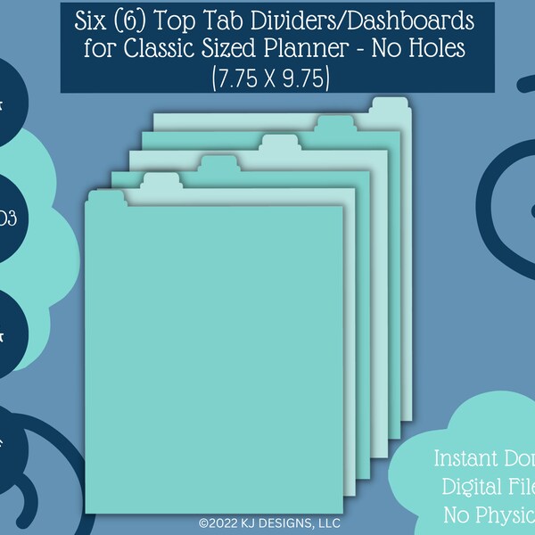 Top Tab Dividers - Etsy UK