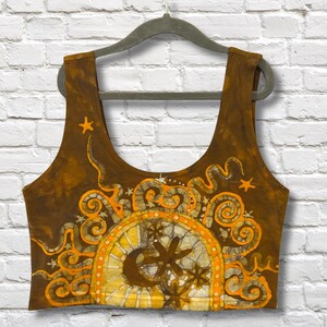 Sandy Sunset Batik Crop Top Hand Painted Batik Yoga Shirt Sports Bra - Etsy