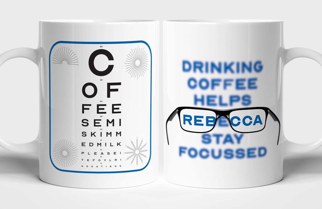 Personalised Eye Test Chart Mug - Etsy UK