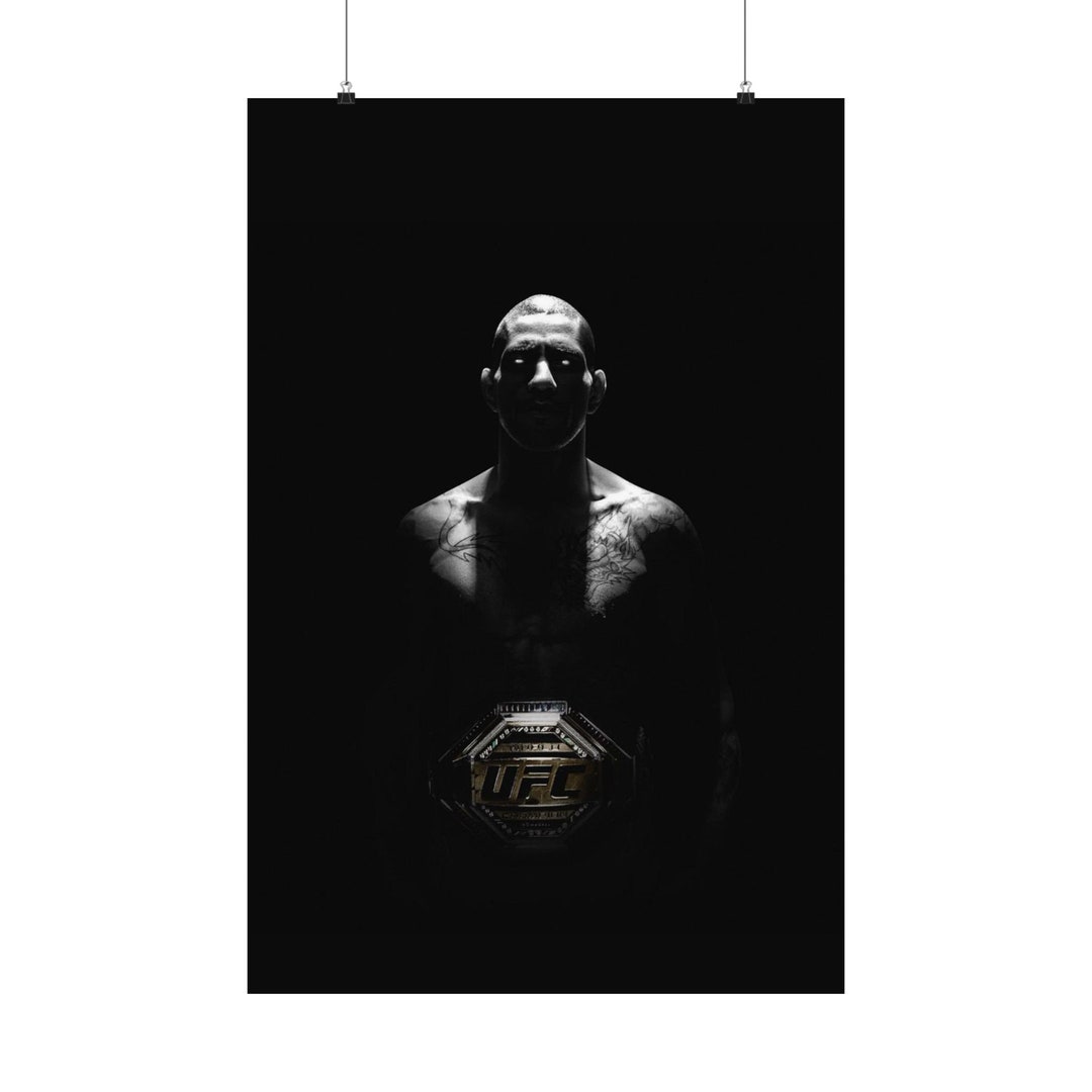 UFC Fighter Matte Vertical Poster, Alex Pereira Champion Print, Wall ...